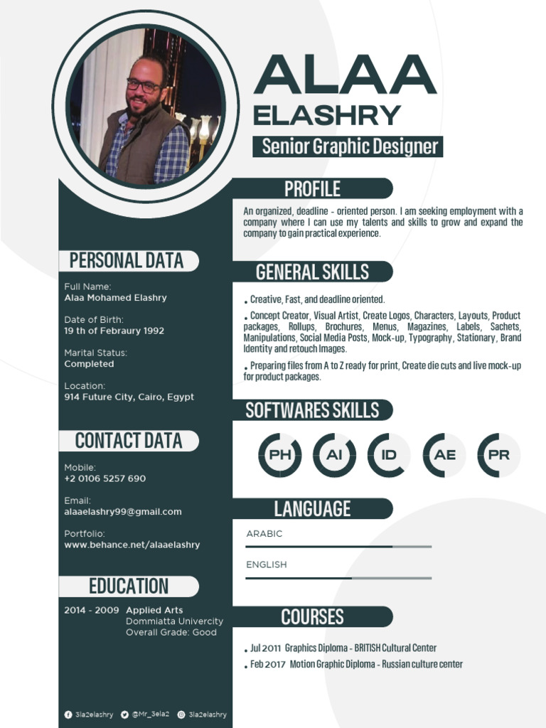 Alaa Elashry - CV | PDF | Communication Design | Design