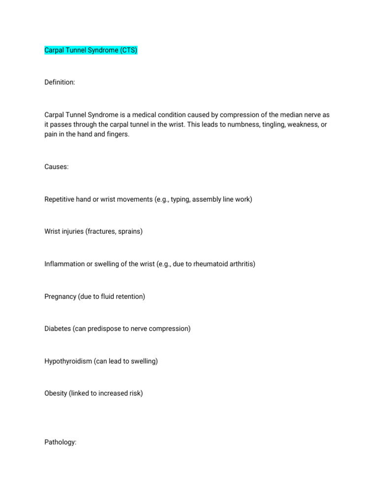 Ortho Test | PDF | Carpal Tunnel Syndrome | Hand