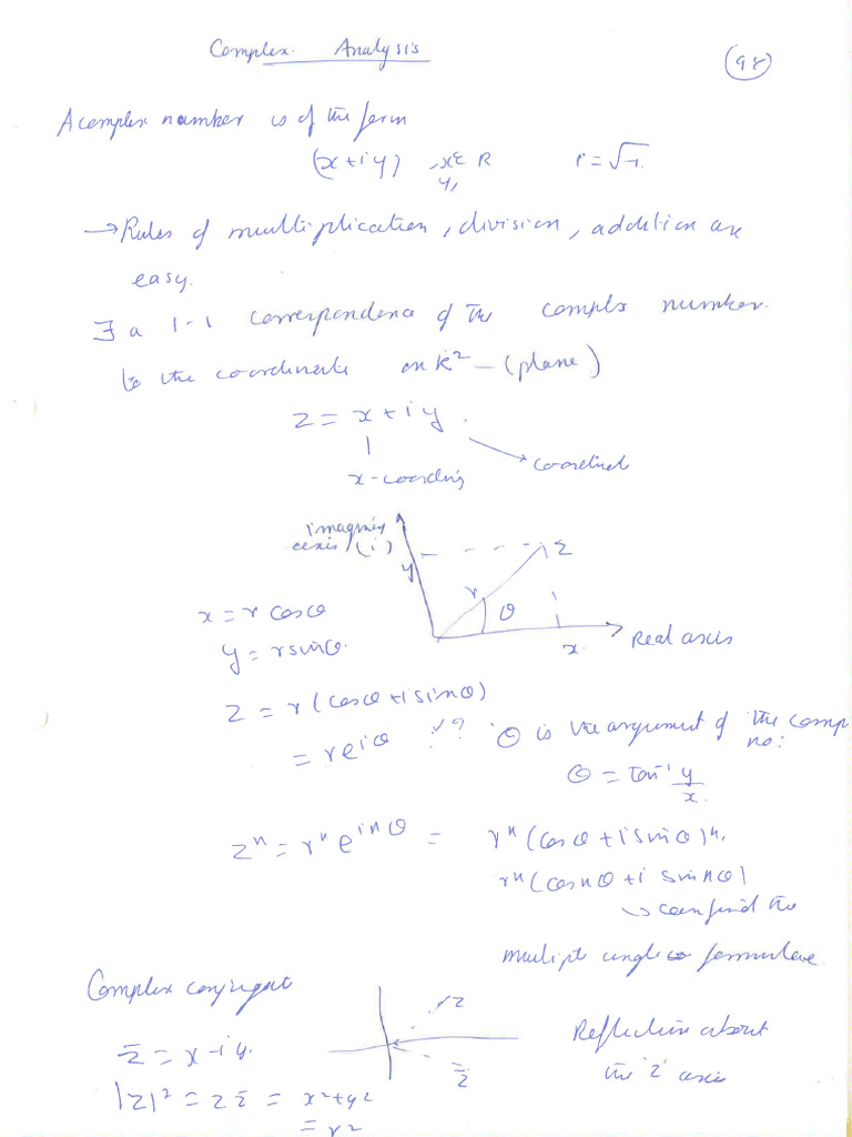 Lecture Notes Complex Analysis | PDF