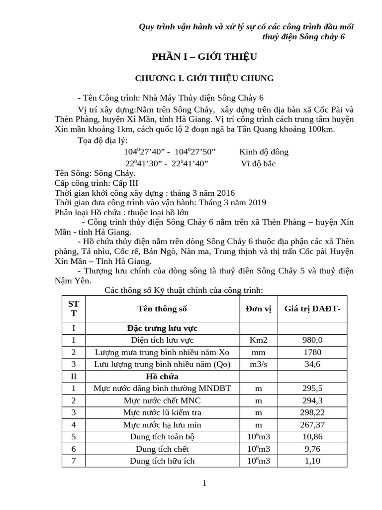QT VH - XLSC CÁC CÔNG TRÌNH ĐẦU MỐI | PDF