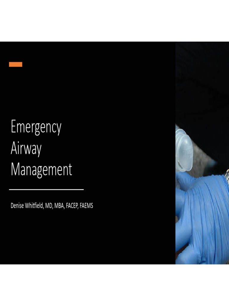 ECS Emergency Airway Management | PDF | First Aid | Clinical Medicine