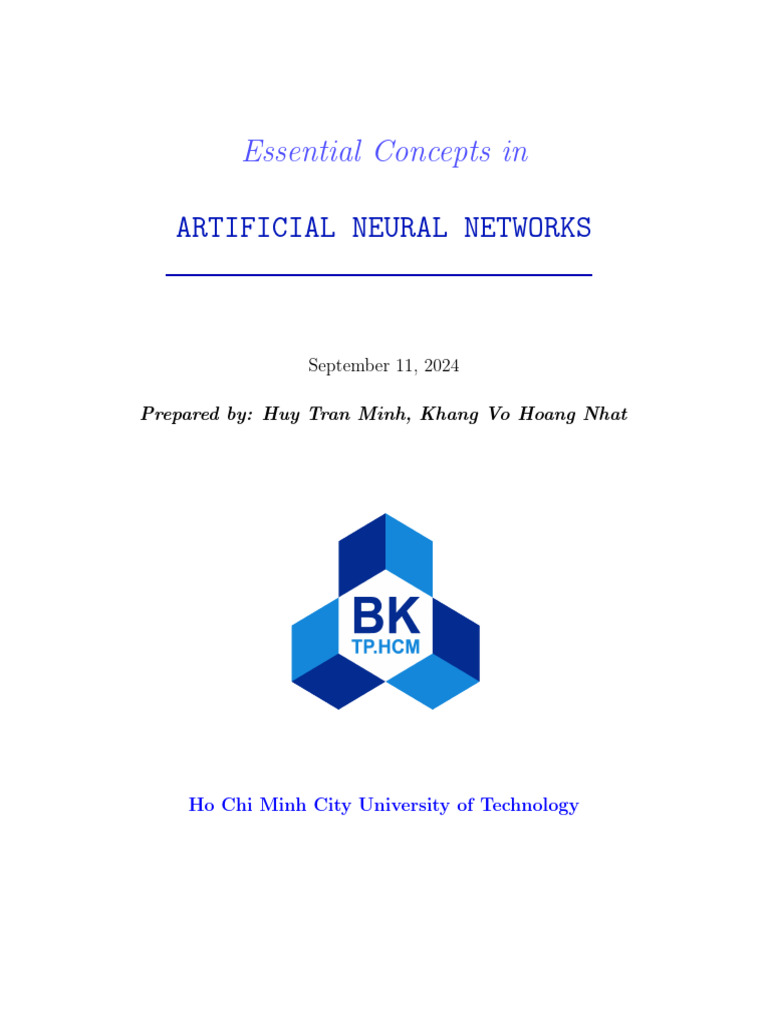 Essential Concept in Artificial Neural Networks | PDF | Artificial Neural Network | Statistical ...