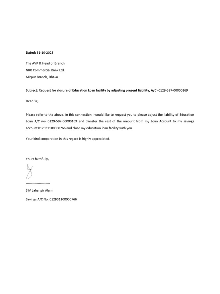 Closing Application - 169 | PDF