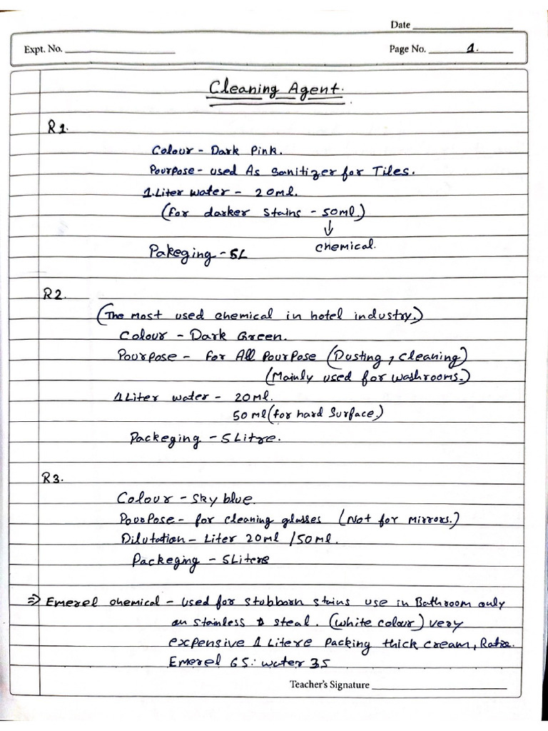 Housekeeping Practical Notes | PDF Housekeeping Practical Notes | PDF