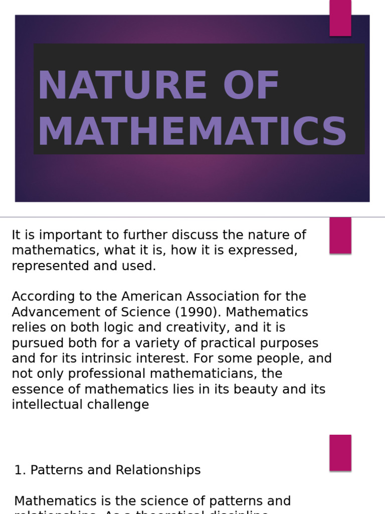 Nature of Mathematics | PDF | Mathematics | Abstraction