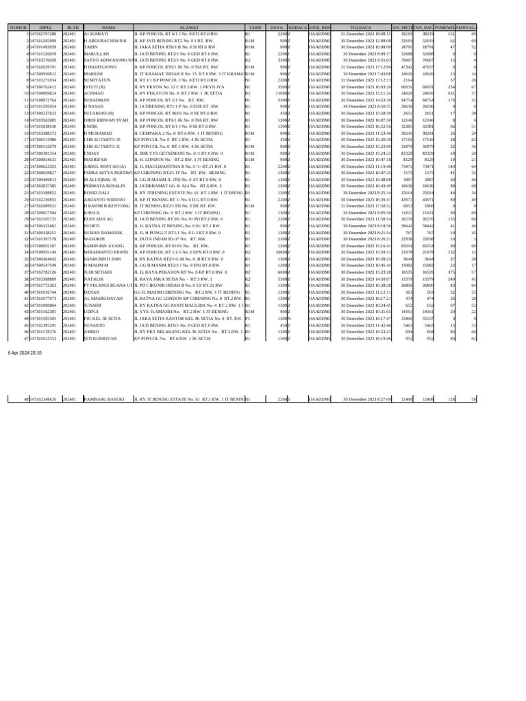 RPT Icmo DataDetail | PDF