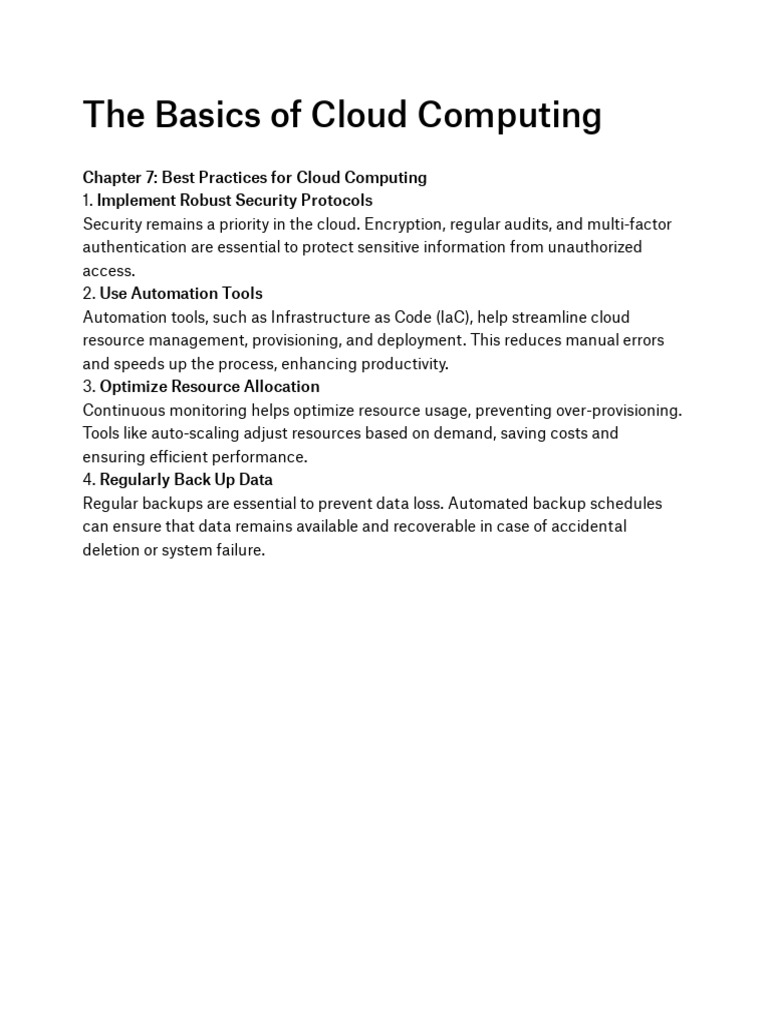 The Basics of Cloud Computing | PDF