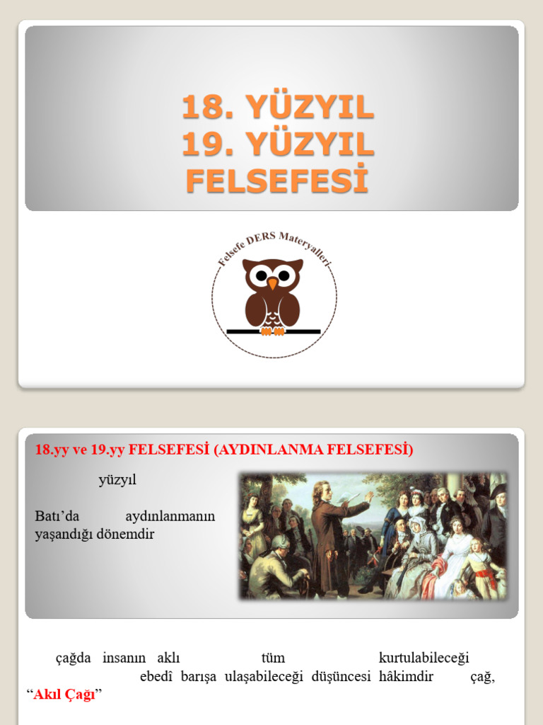 18.-19.yy Felsefesi | PDF