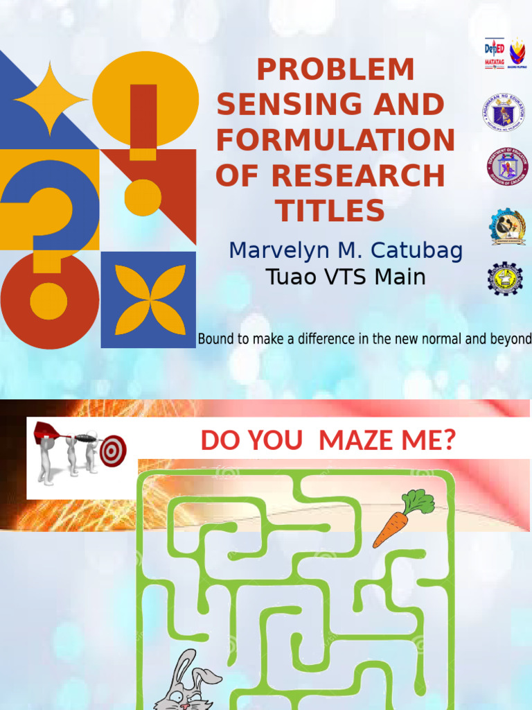 Research Title Problem Sensing Guide | PDF | Dependent And Independent ...