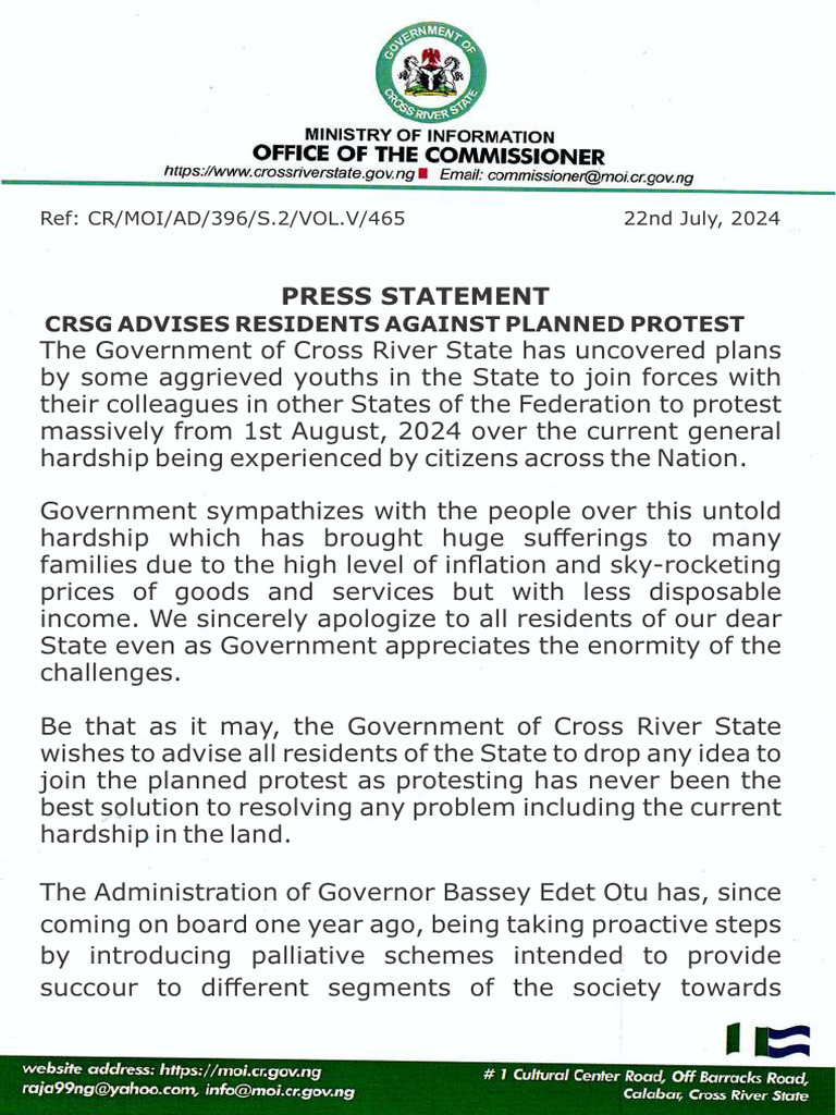 Press Statement On Nation-Wide Protest-1 | PDF