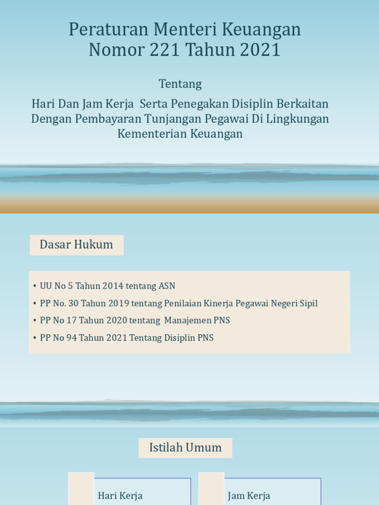 Hari Dan Jam Kerja KMK-221 130123 | PDF