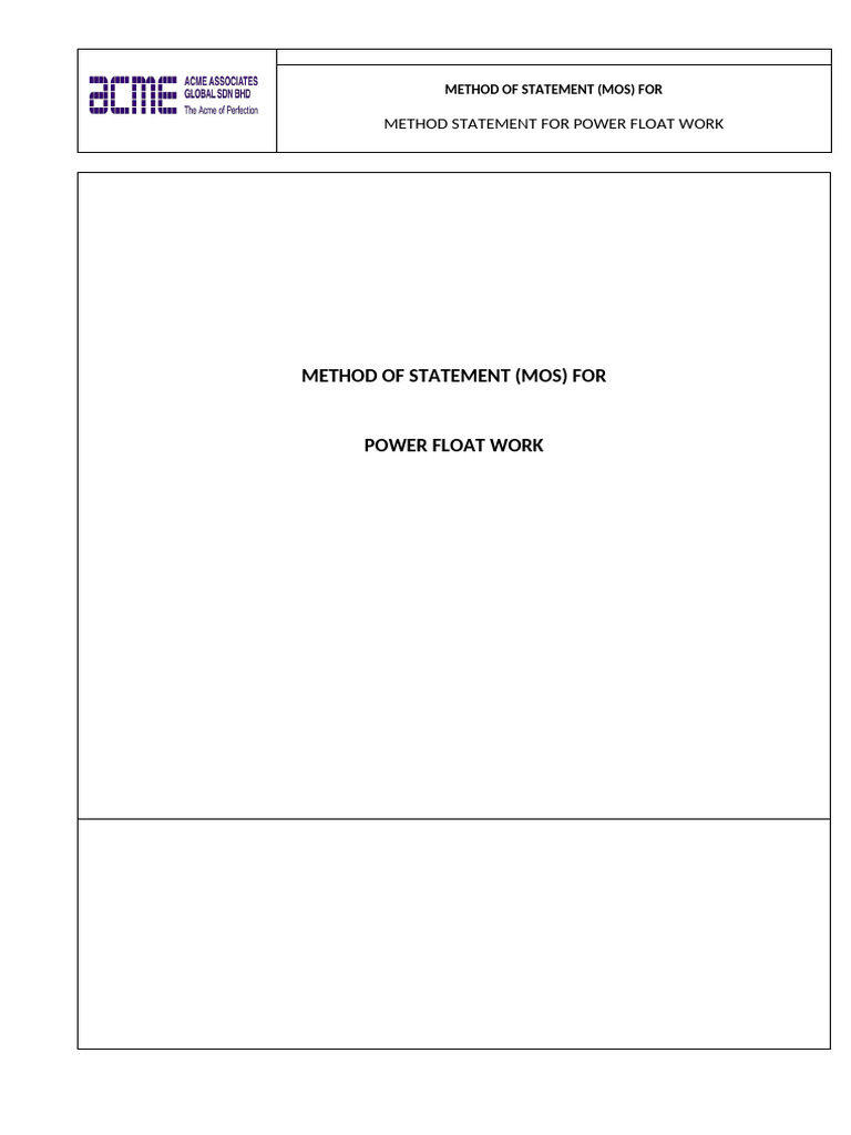 Method Statement For Plaster Ceiling Work | PDF | Drywall | Building Materials