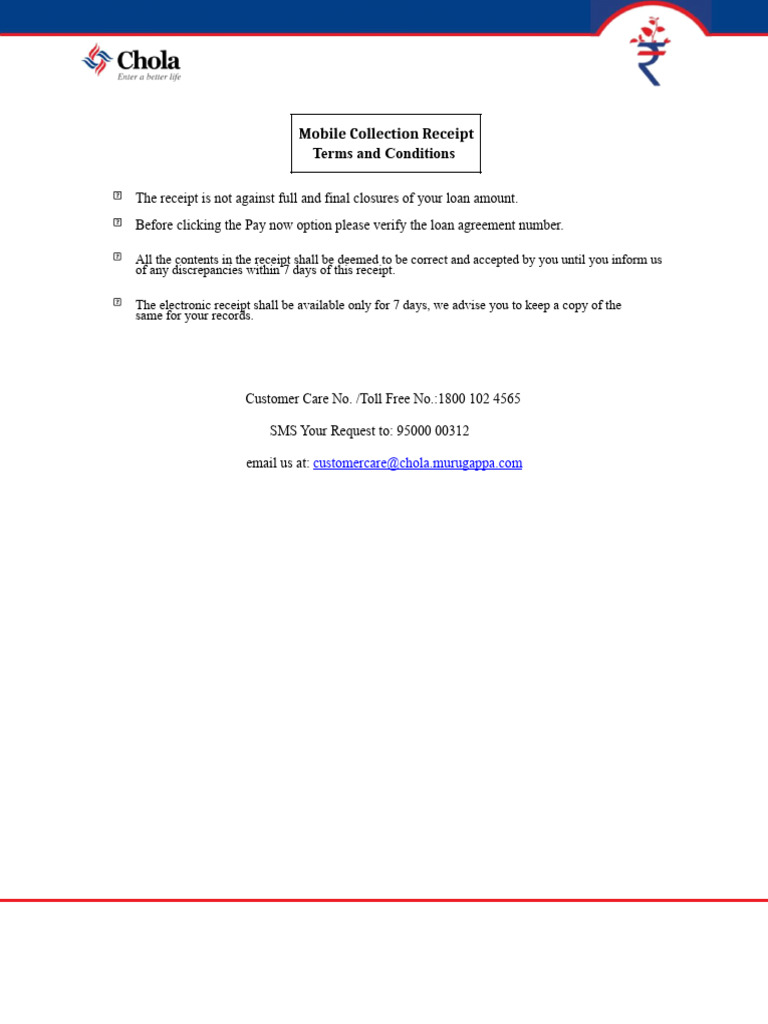 Payment Receipt Terms and Conditions | PDF | Law
