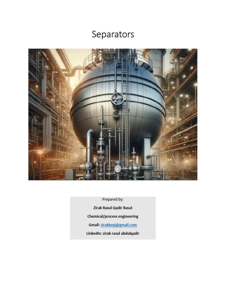 Types of Separators 1715404869 | PDF | Filtration | Mixture