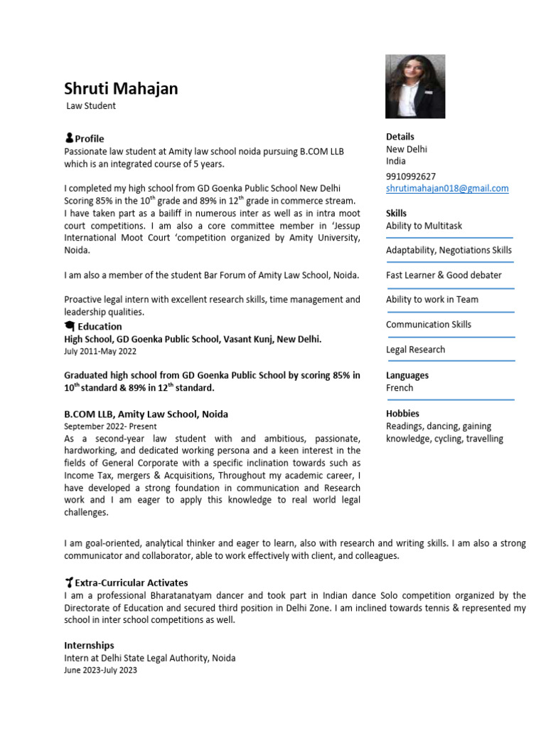 Shruti Mahajan CV 2 | PDF