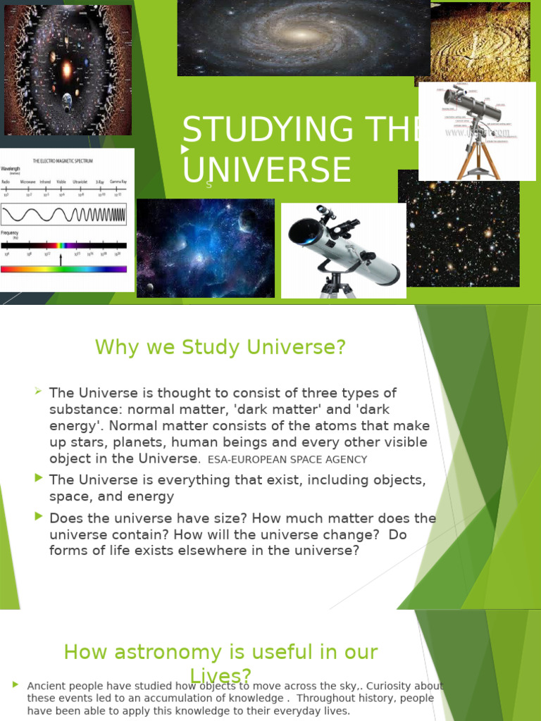 STUDYING THE UNIVERSE - pptxq4 | PDF | Telescope | Hubble Space Telescope