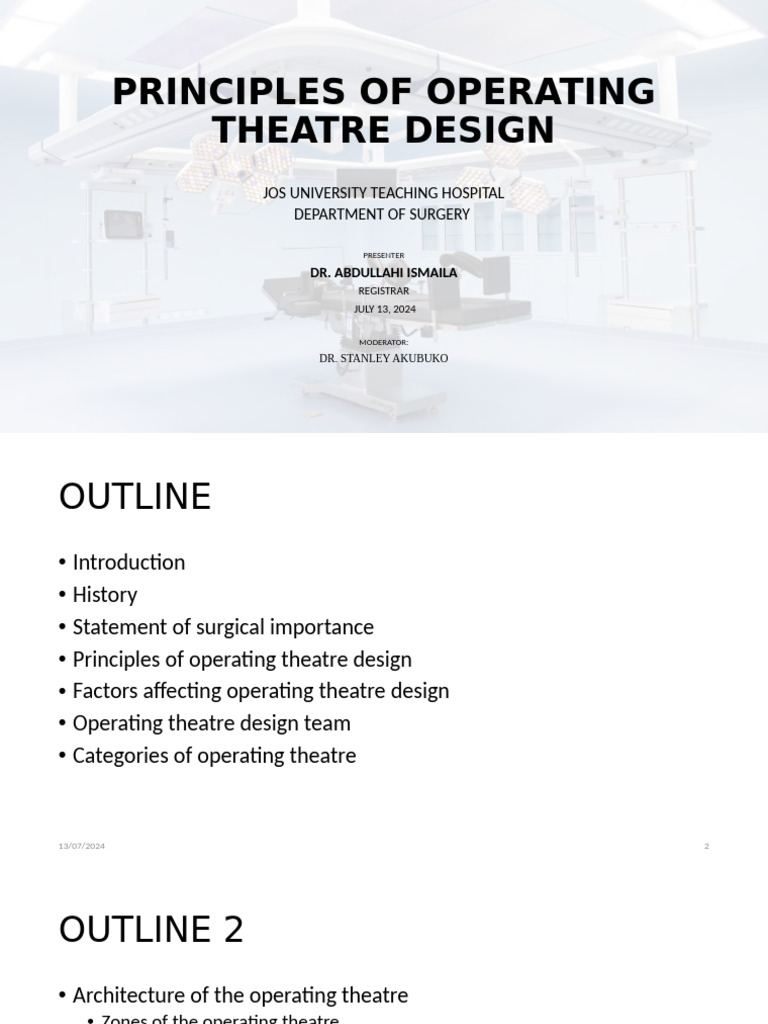 Principles of Operating Theatre Design | PDF | Operating Theater | Surgery