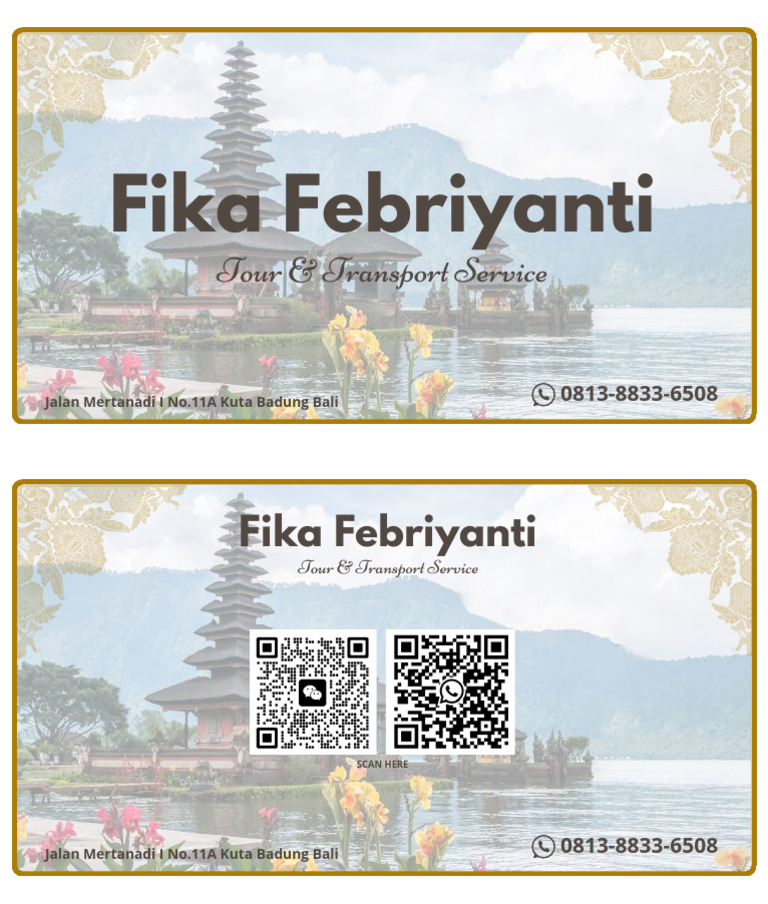 Kartu Nama Fika Febriyanti | PDF