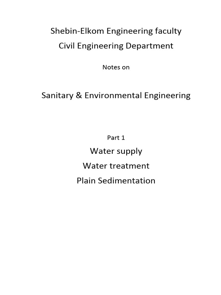 03 - Plain Sedimentation | PDF