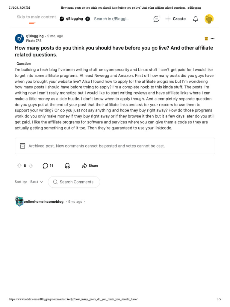 How Many Posts Do You Think You Should Have Before You Go Live - and ...