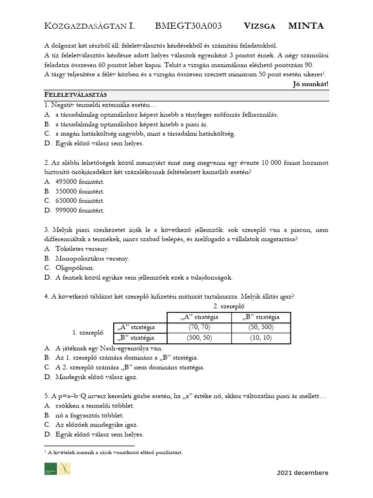 Mikro Minta Vizsga | PDF