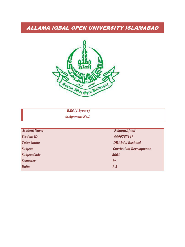 8603 Rehana Ajmal Assignment | PDF | Constructivism (Philosophy Of Education) | Learning
