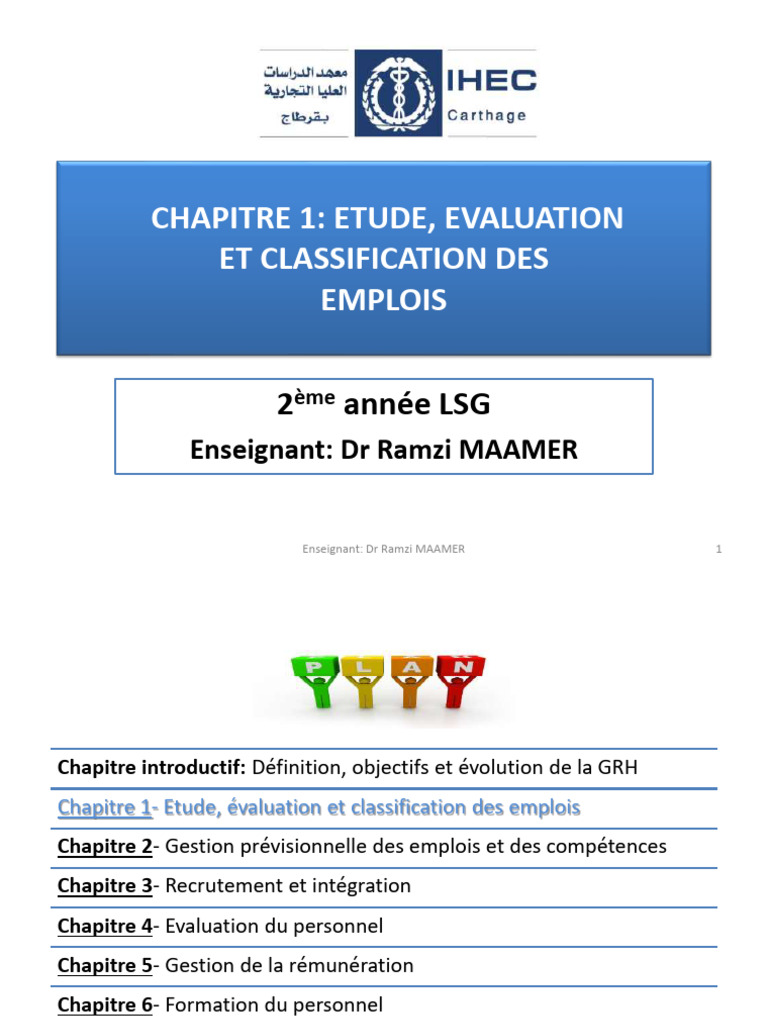 Étude et Classification des Emplois | PDF | Recrutement | Compétence ...