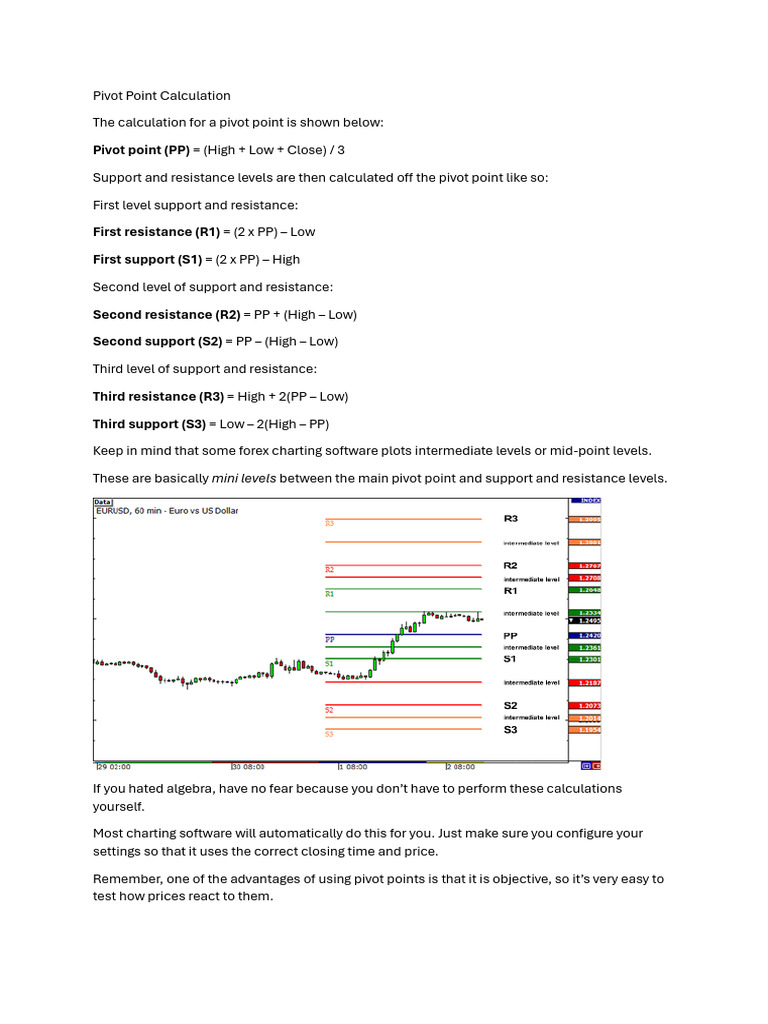 Pivot Point Calculation | PDF | Teaching Methods & Materials