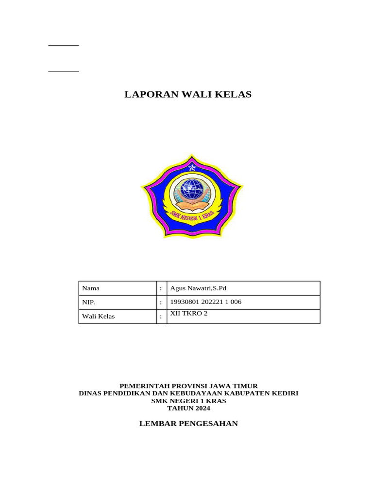 Contoh Laporan Wali Kelas | PDF