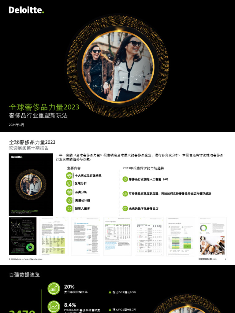 deloitte-GLOBAL LUXURY POWER 2023-Highlights-Zh-240126 | PDF