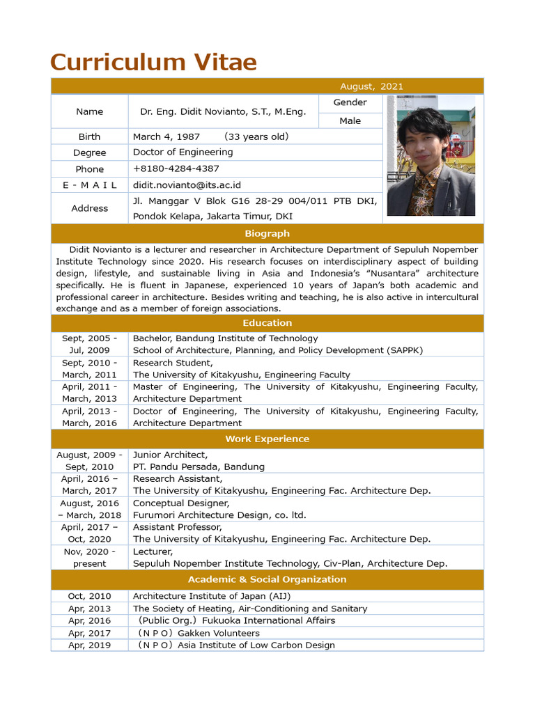 CV Didit | PDF | Engineering