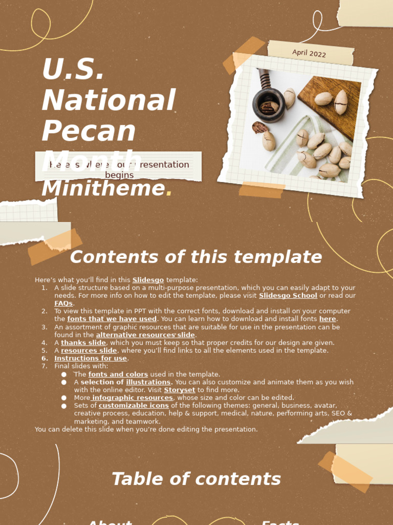 U.S. National Pecan Month Minitheme by Slidesgo | PDF | Planets | Solar ...