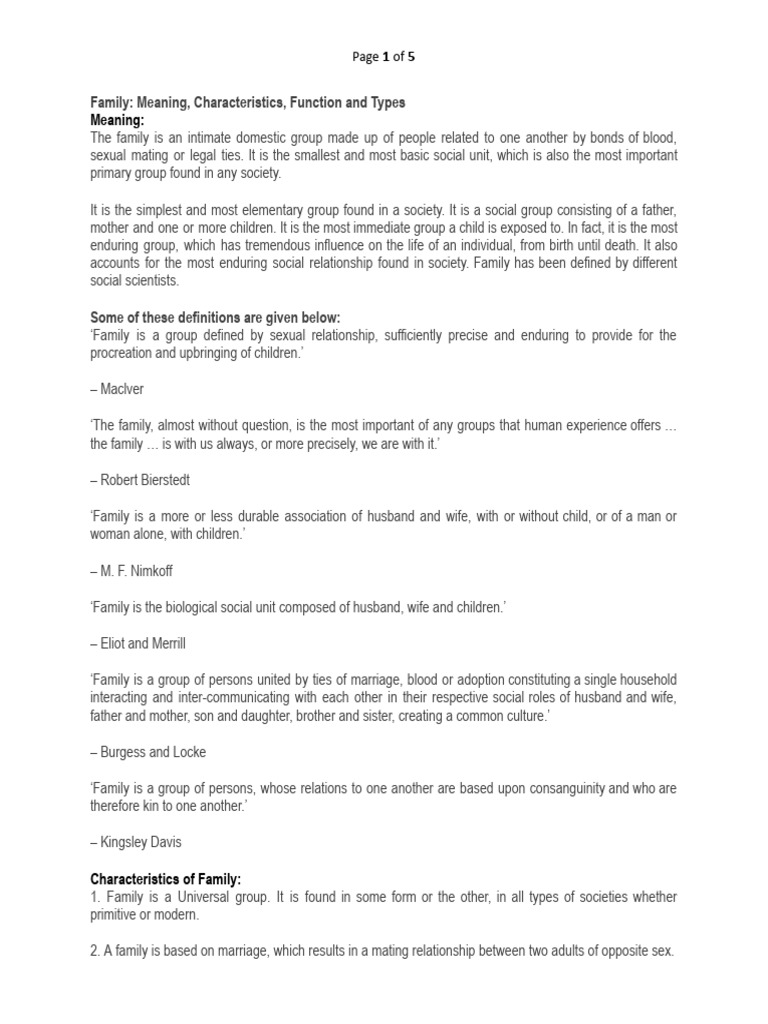 SOC 207 Family Functions and Types | PDF | Family | Marriage