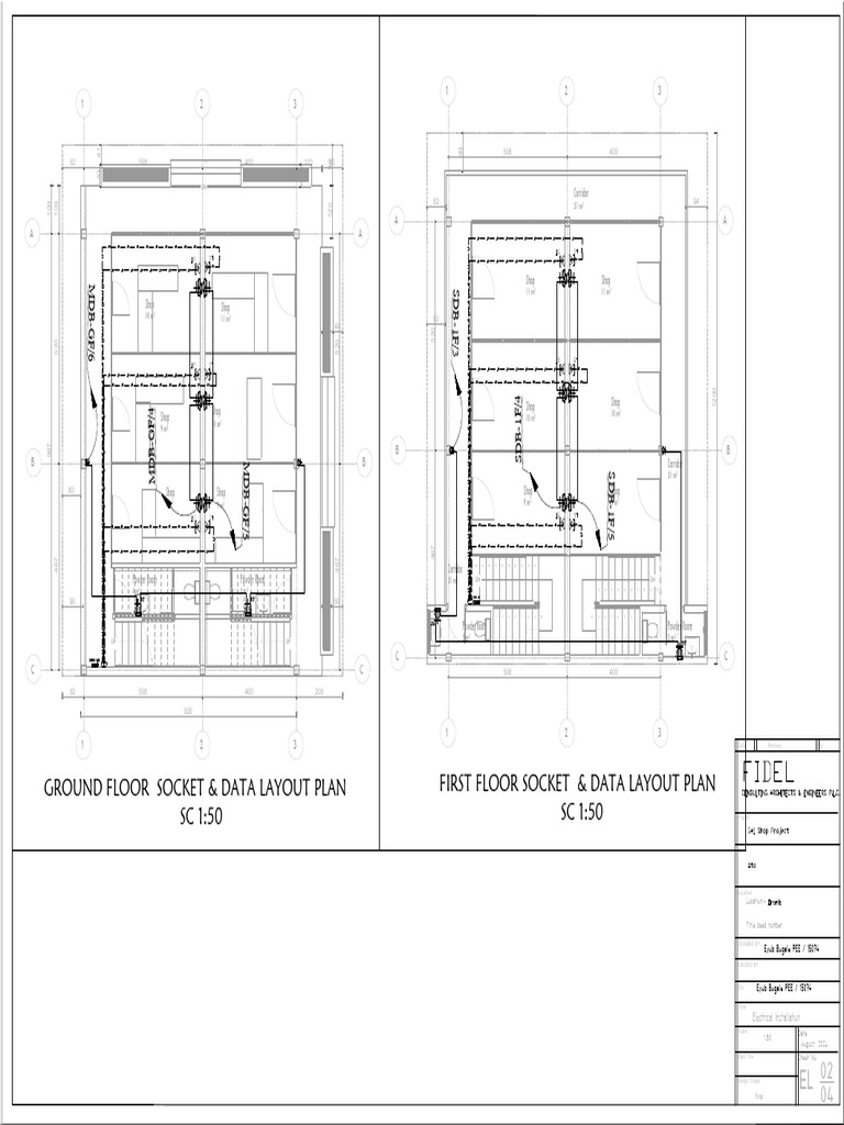 First Floor Socket & Data Layout Plan SC 1:50 Ground Floor Socket ...