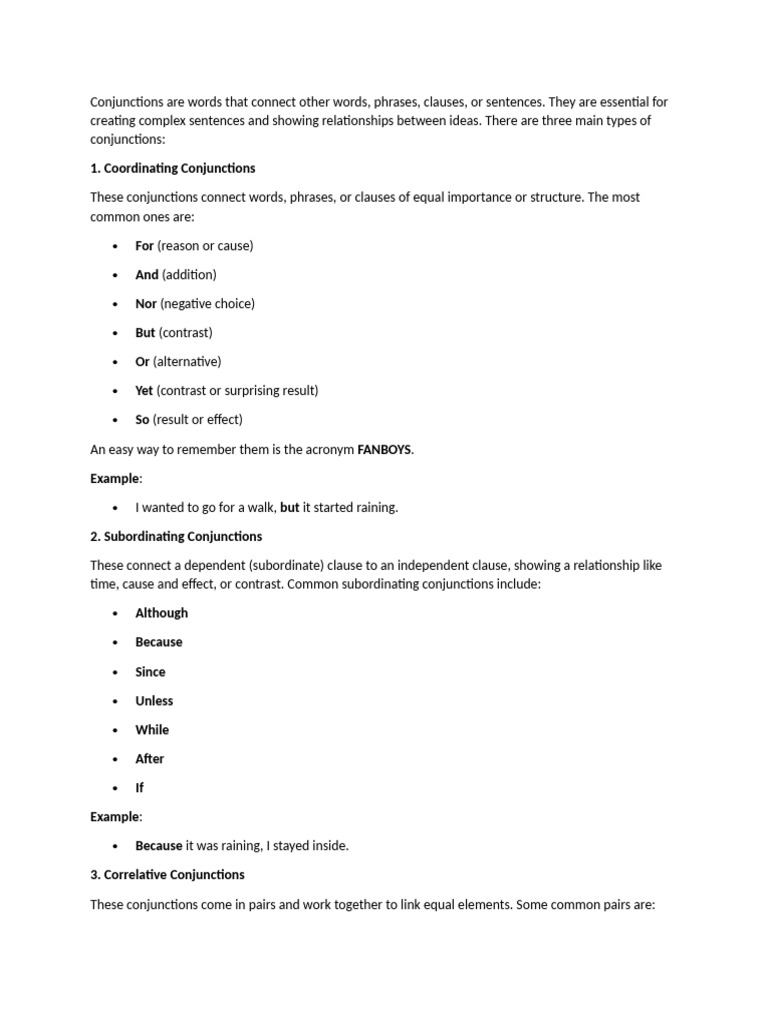 Conjunctions Are Words That Connect Other Words | PDF | Semantics | Semantic Units
