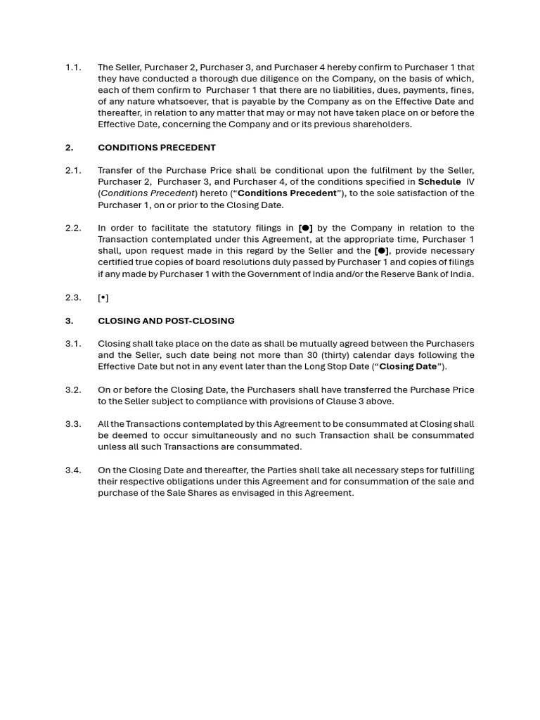 Conditions Precedent | PDF | Social Science