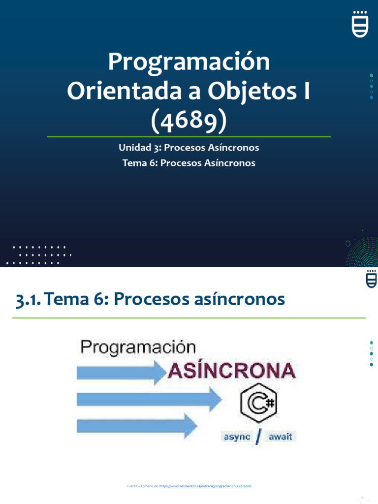 PPT 2023 03 U03 T06 Programacion Orientada A Objetos I (4689) | PDF | Hilo (Computación) | .NET ...