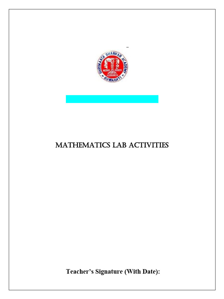 Mathematics Portfolio Page 2024-25 | PDF