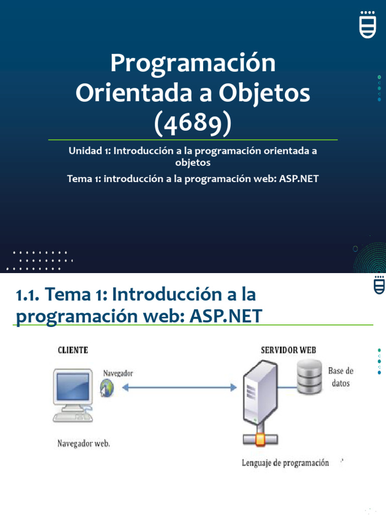 PPT 2023 03 U01 T01 Programacion Orientada A Objetos I (4689) | PDF | .NET Framework | Modelo ...