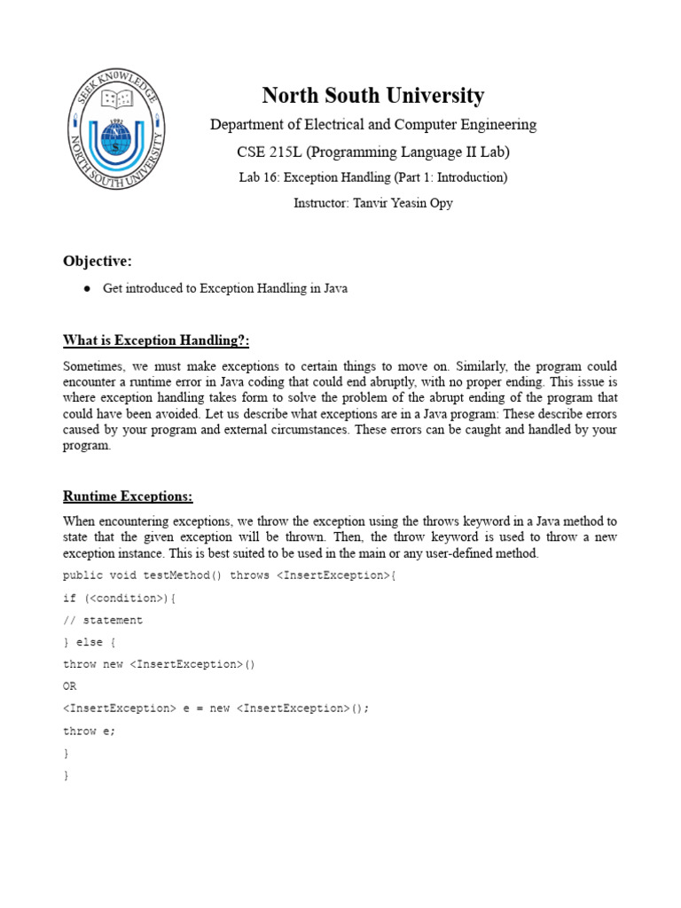 Lab 16 Manual CSE215 Summer 2024 | PDF