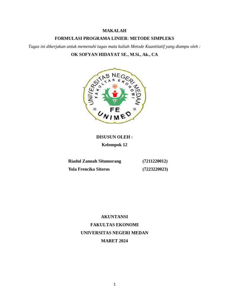 Metode Simpleks 3 | PDF