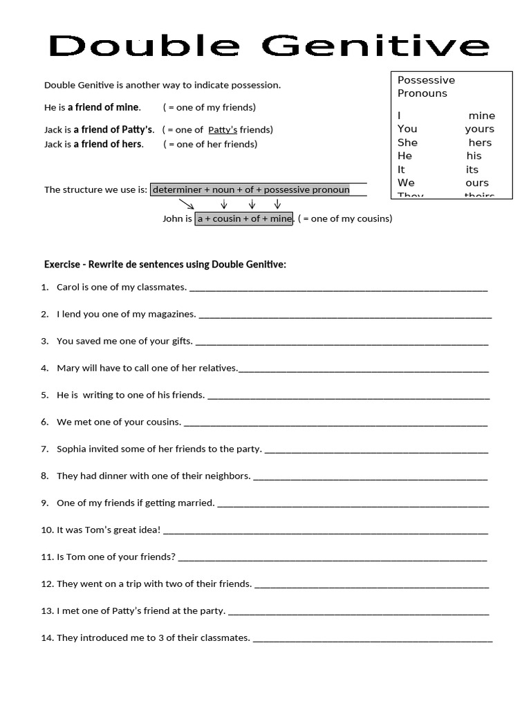 Practice Makes Perfect-Double-Genitive | PDF