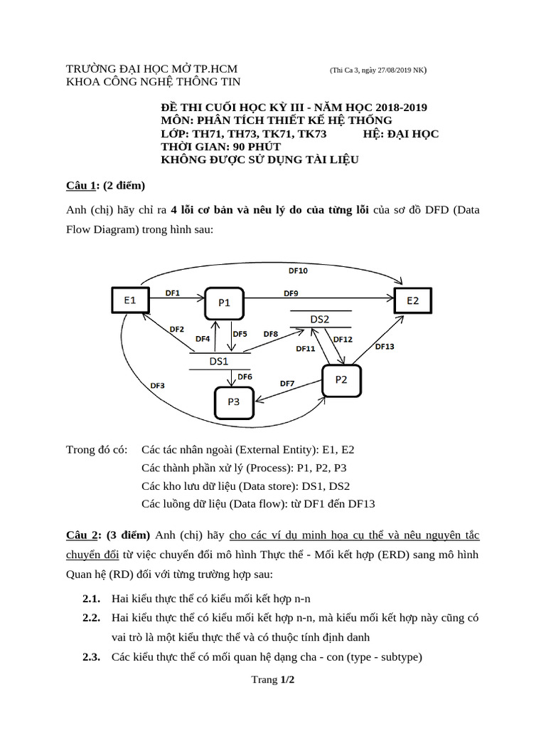 DeThiLT PTTKHT TH71 TH73 TK71 TK73 HK1 1819 | PDF