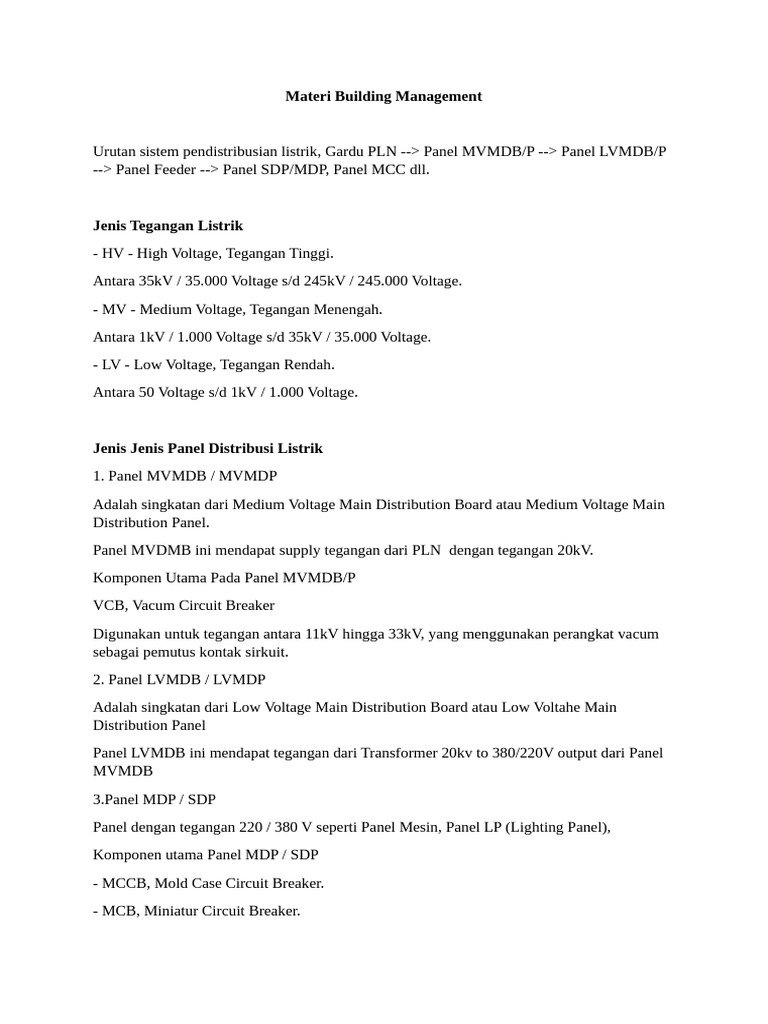 Materi Building Management | PDF