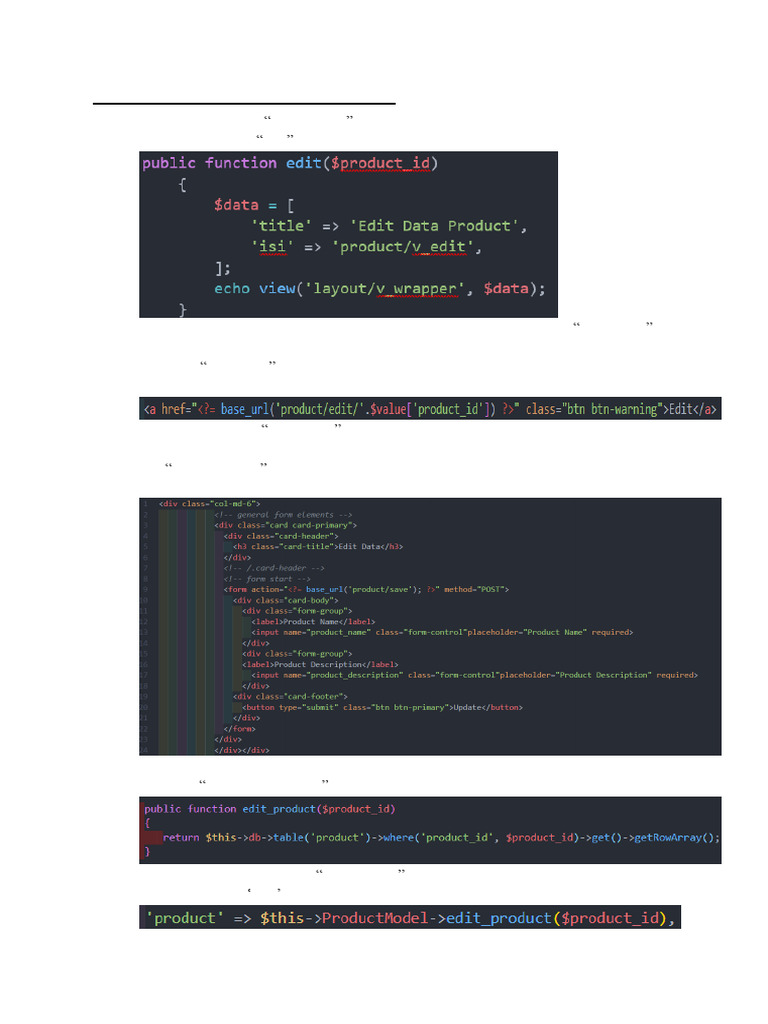 Cara Membaut CRUD-Edit Data | PDF