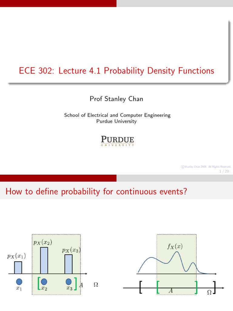 Slide - 4 - 01 (Lecture 4.1 Probability Density Functions) | PDF ...
