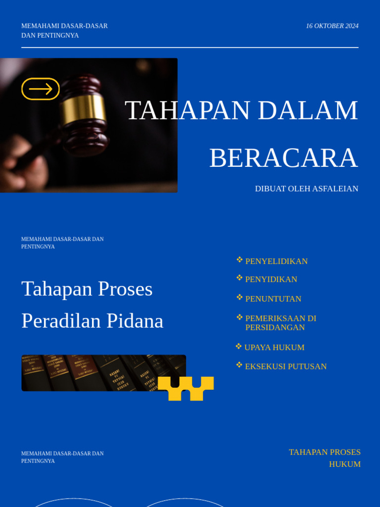 Tahapan Proses Peradilan Pidana | PDF | Hukum