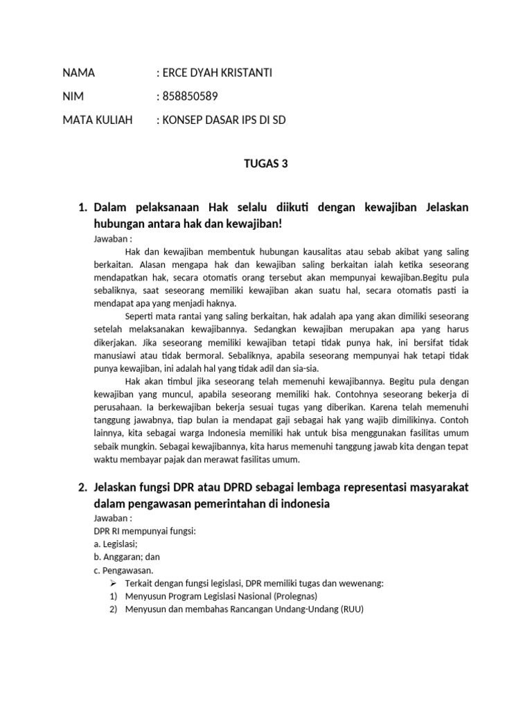 Tugas 3 Konsep Dasar Ips | PDF | Ilmu Sosial