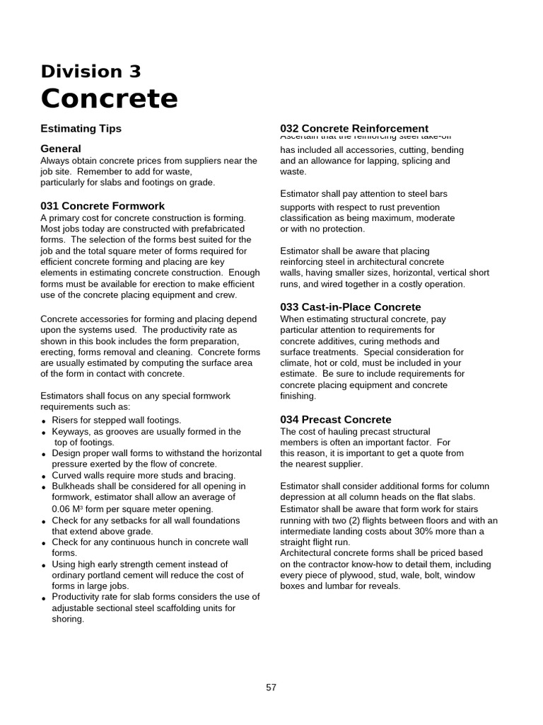 DIV-03 Concrete Laor (Version 1) | PDF | Concrete | Architectural Elements