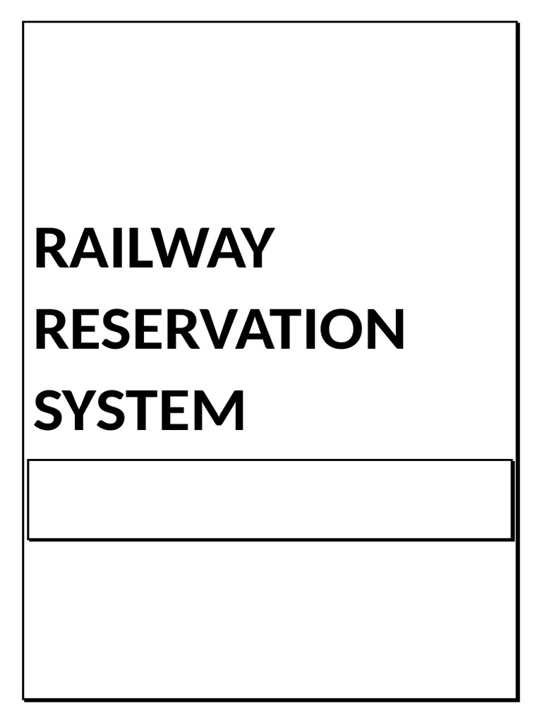 Railway Reservation System | PDF | Database Transaction | Databases
